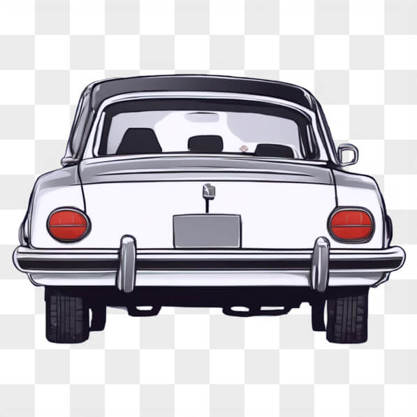 Download Vintage Car from Rear View Cartoons Online - Creative Fabrica