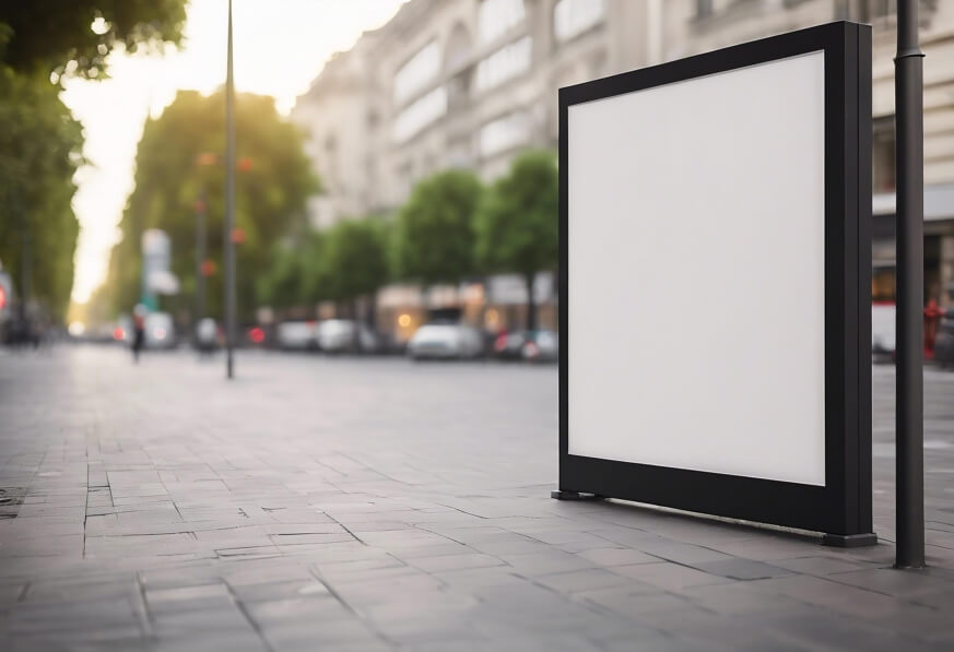 Download Blank Billboard on a Quiet Urban Street Mockups Online ...