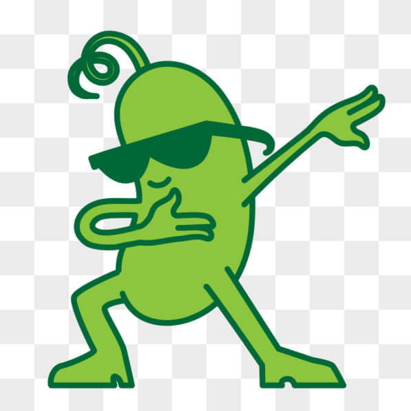 Download Cartoon Green Dancing Bean Character PNGs Online - Creative ...