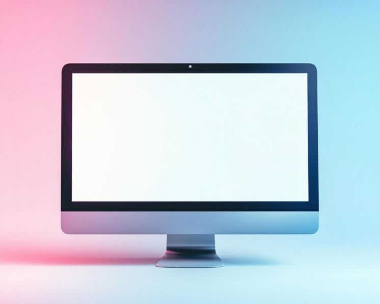 Descarga Monitor de computadora de escritorio moderno con fondo ...