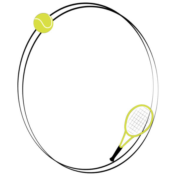 Download Minimalist Tennis Design with Racket and Ball Frames Online ...