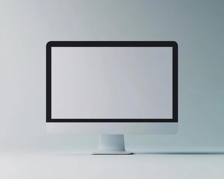 Descarga Computadora de escritorio moderna sobre fondo minimalista ...