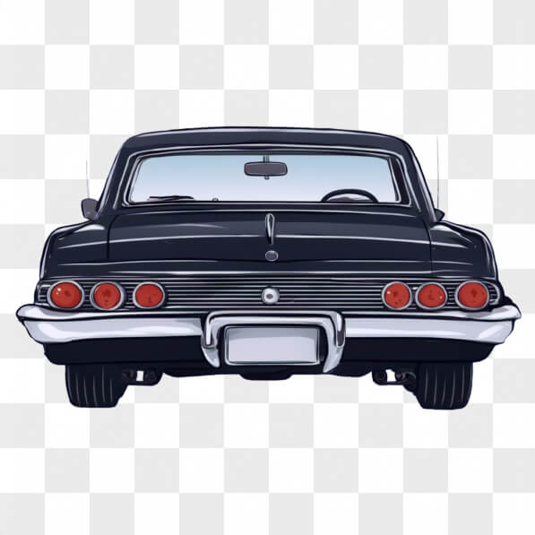 Download Classic Vintage Car from the Rear Cartoons Online - Creative ...