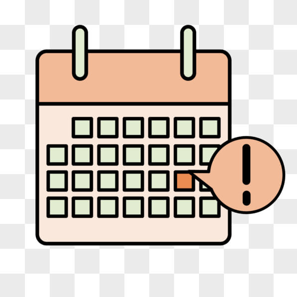 Download Stylized Calendar with Highlighted Date and Reminder PNGs ...