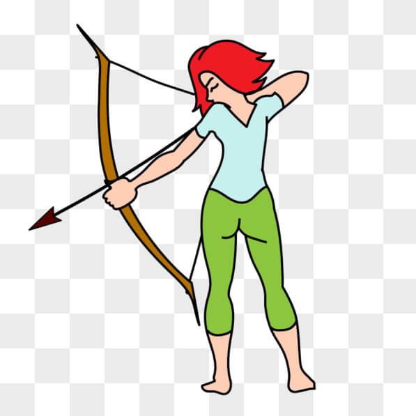 Descarga Arquera femenina apuntando con arco y flecha PNGs En Línea ...