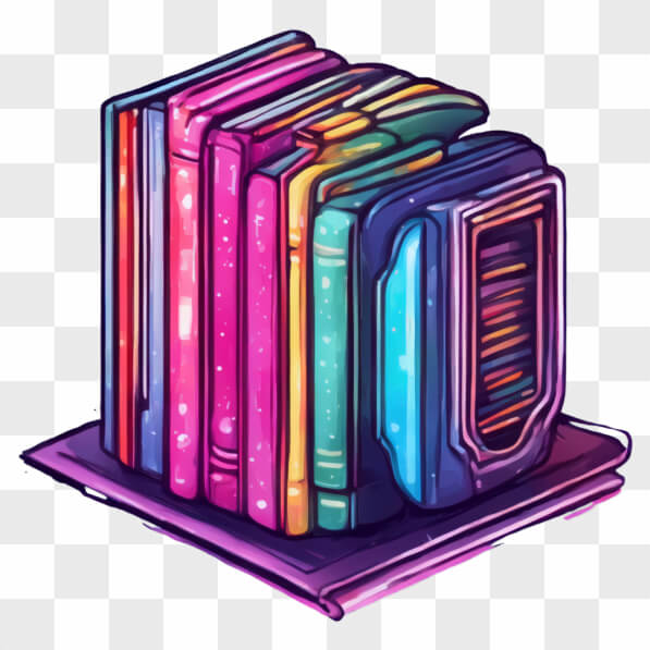 Download Colorful Stack of Books in Abstract Art Style Cartoons Online ...