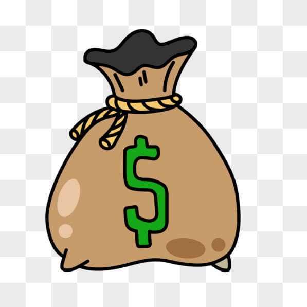 Download Cartoon Money Bag PNGs Online - Creative Fabrica