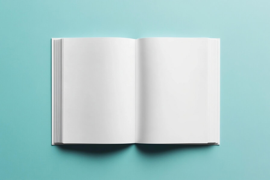 Descarga Libro Abierto sobre Fondo Turquesa Mockups En Línea - Creative ...