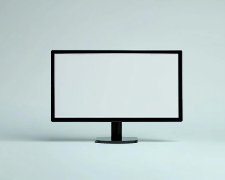 Download Sleek Computer Monitor on Light Background Mockups Online ...