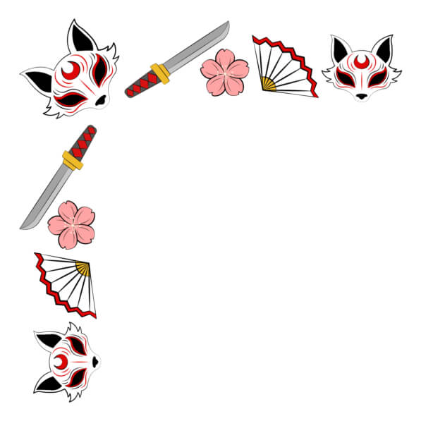 Download Decorative Border with Japanese Cultural Elements Borders ...
