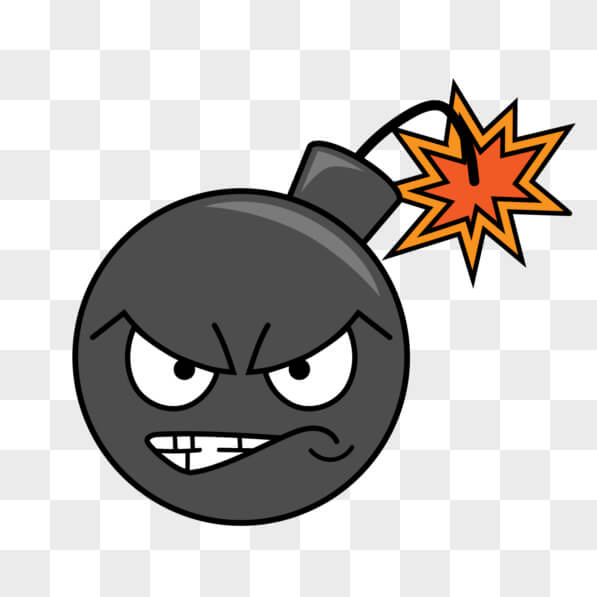 Descarga Bomba de dibujo animado enojada con explosión PNGs En Línea ...