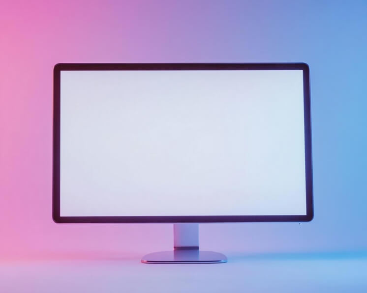 Download Modern Computer Monitor with Gradient Background Mockups ...
