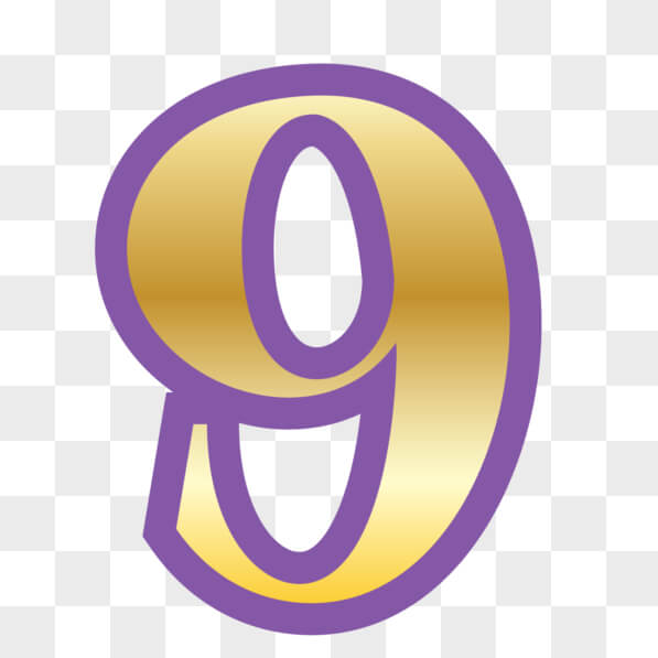 Download Stylized Number 9 PNGs Online - Creative Fabrica