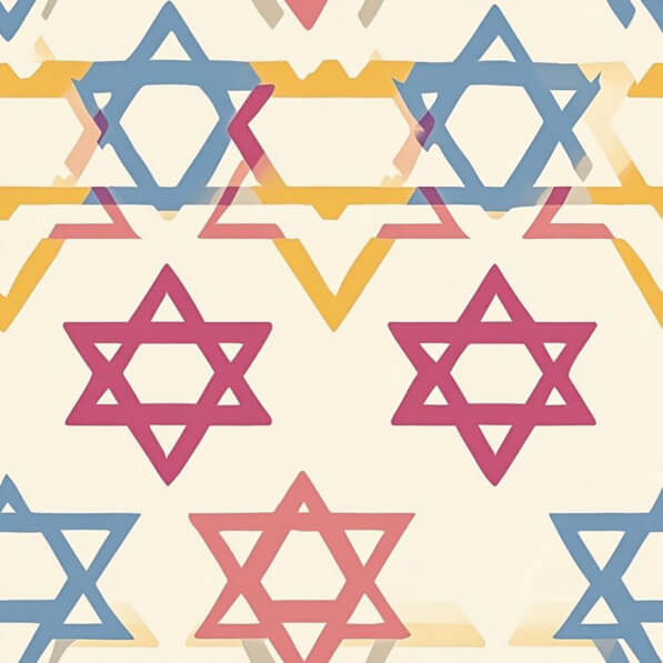 Download Colorful Star of David Pattern Patterns Online - Creative Fabrica