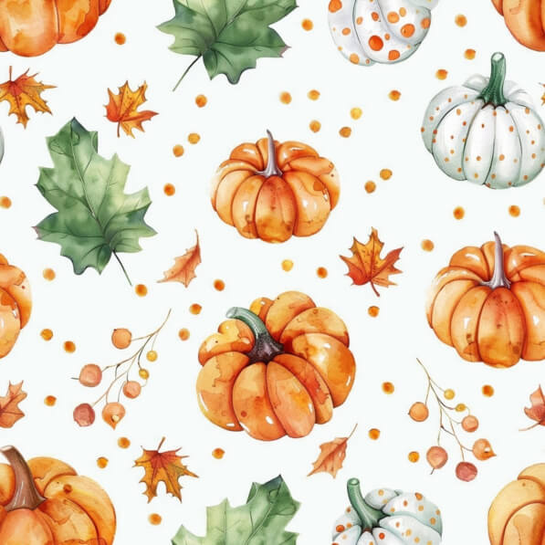 Download Autumn Pumpkins and Leaves Pattern Patterns Online - Creative ...