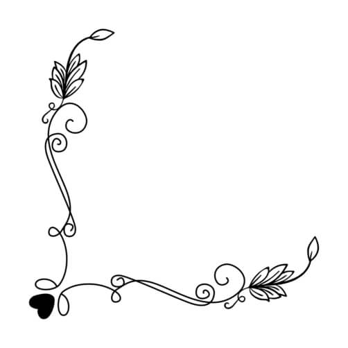 Download Decorative Corner Frame with Hearts and Vines Borders ...