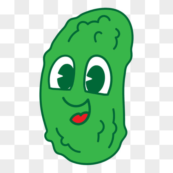 Download Cheerful Green Pickle Character PNGs Online - Creative Fabrica