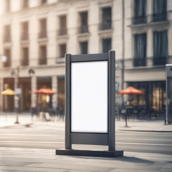 Download Blank Advertising Board in Urban Setting Mockups Online ...