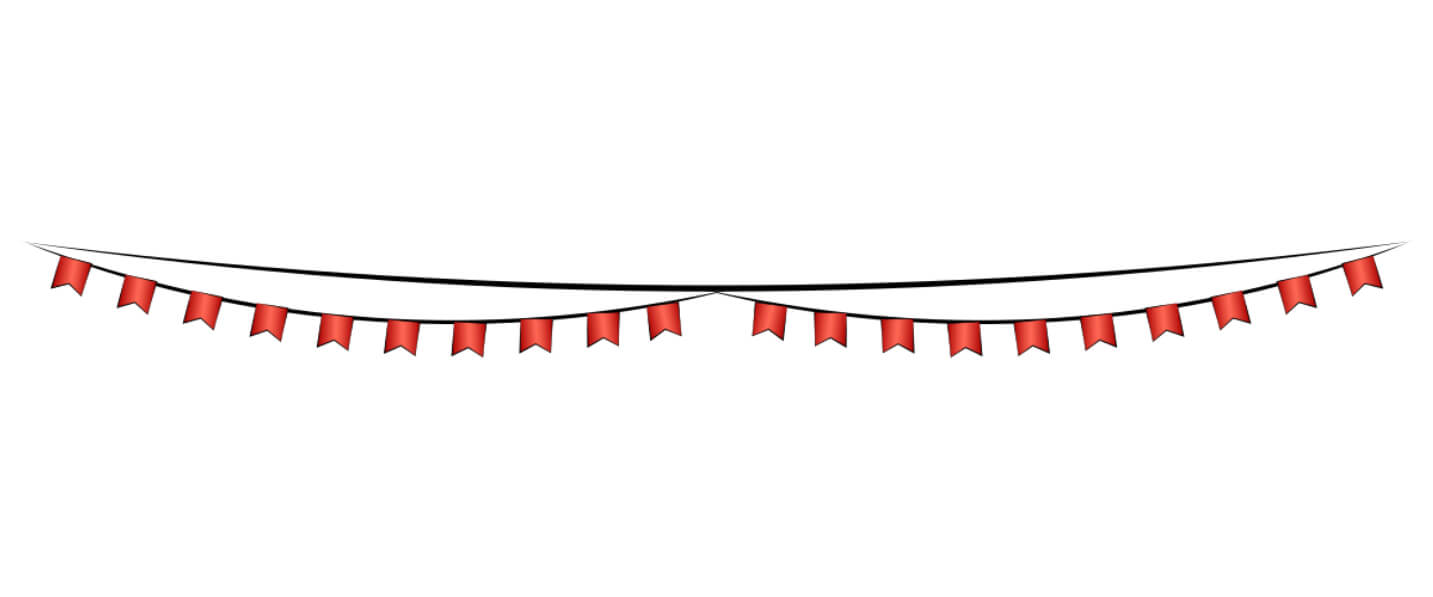 Descarga Guirnalda de Banderas Rojas Festivas Bordes y Esquinas En ...