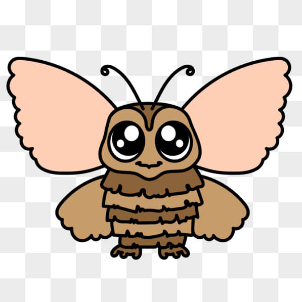 Descarga Personaje de polilla de dibujos animados adorable PNGs En ...