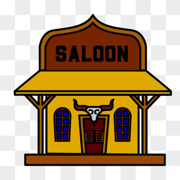 Download Illustration of a Saloon PNGs Online - Creative Fabrica