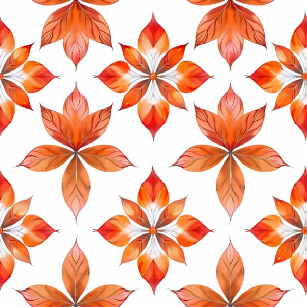 Download Vibrant Floral Pattern in Orange and Red Patterns Online ...