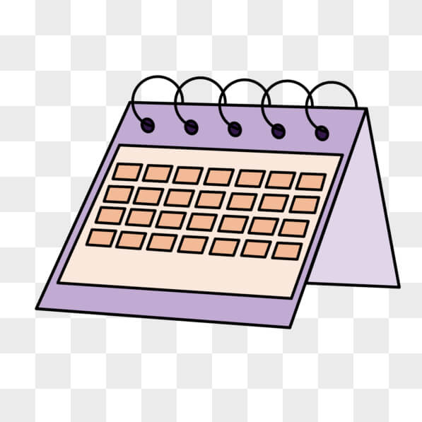 Download Stylized Purple Tabletop Calendar PNGs Online - Creative Fabrica
