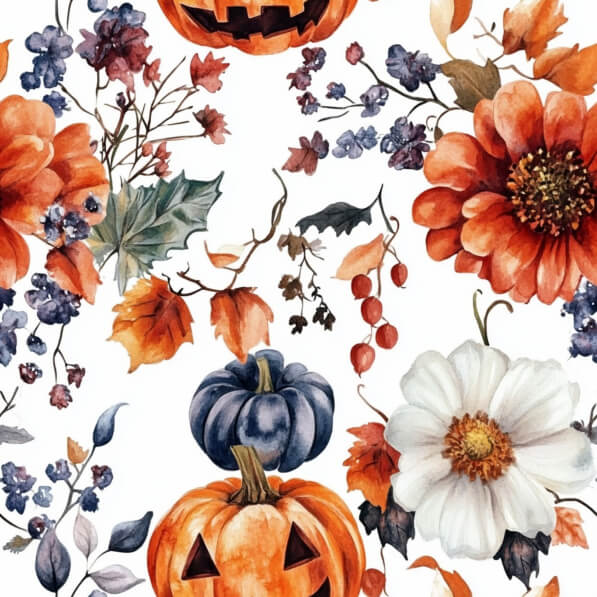 Download Watercolor Autumn and Halloween Decorations Patterns Online ...