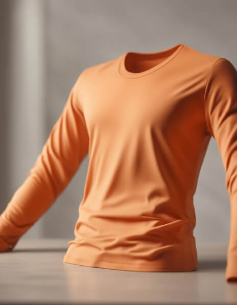 Download Stylish Orange Long-Sleeve Shirt Mockups Online - Creative Fabrica