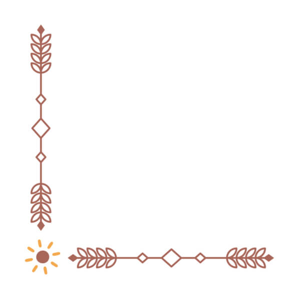 Descarga Diseño de borde decorativo con motivo de hojas y sol Bordes y ...