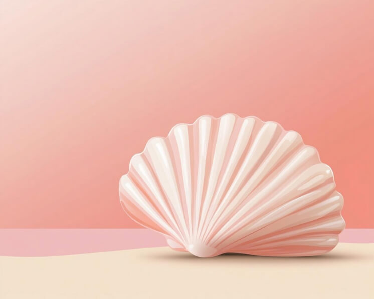 Download Stylized Pink Shell on Gradient Background Backgrounds Online ...