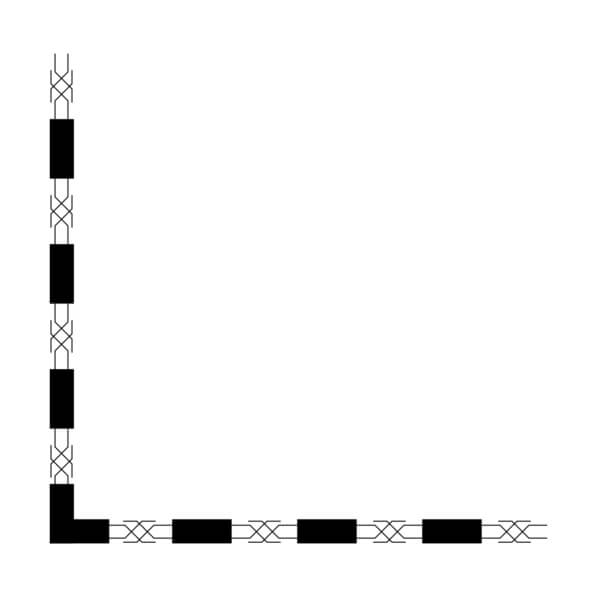 Download Geometric L-Shape Pattern in Black and White Borders & Corners ...