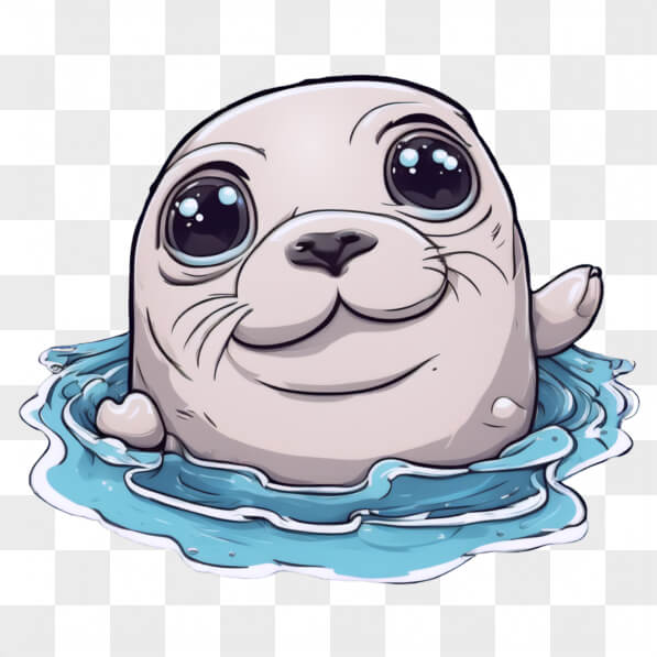 Pobierz narzędzie Kreskówkowa foka pływająca w wodzie Cartoons Online ...