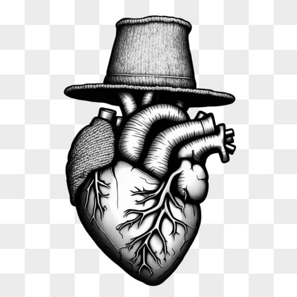 Descarga Corazón estilizado con sombrero Bocetos En Línea - Creative ...