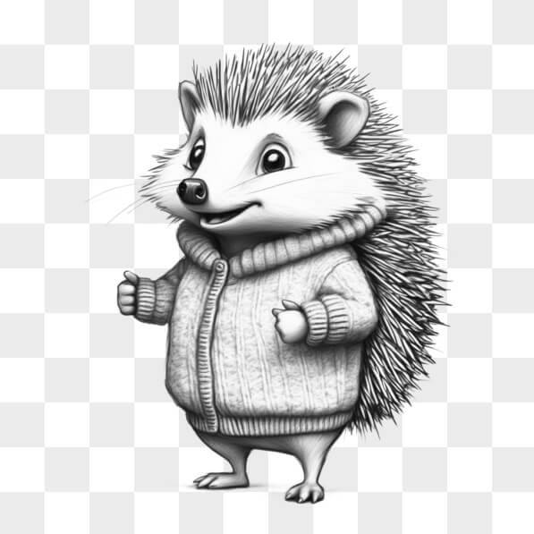 Baixe Porquinho da Índia em Suéter de Tricô Sketches - Creative Fabrica