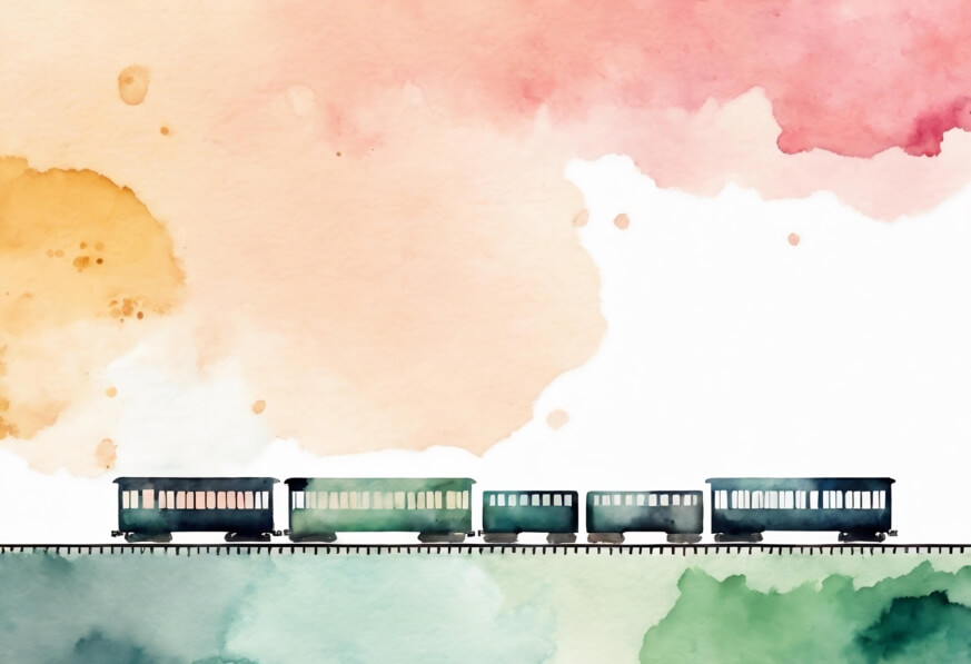 Download Watercolor Train Illustration Backgrounds Online - Creative ...