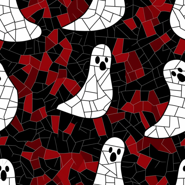 Download Playful Ghost Pattern Against Black Background Patterns Online ...