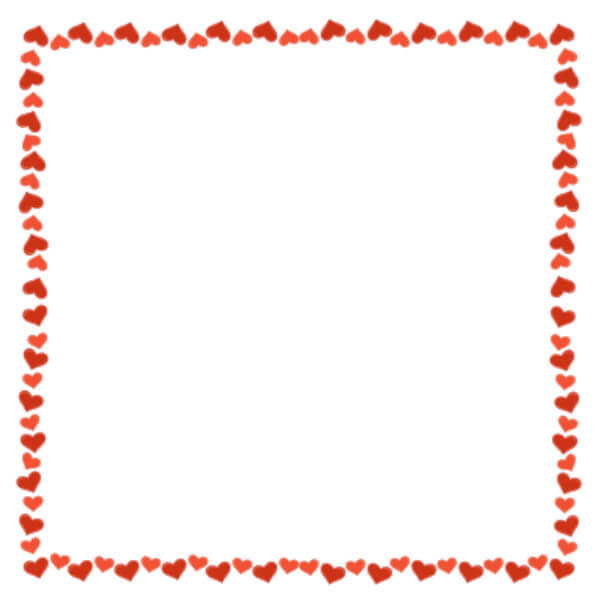 Download Red Heart Border on White Background Frames Online - Creative ...