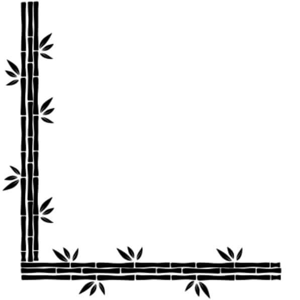 Download Bamboo Border Design Borders & Corners Online - Creative Fabrica