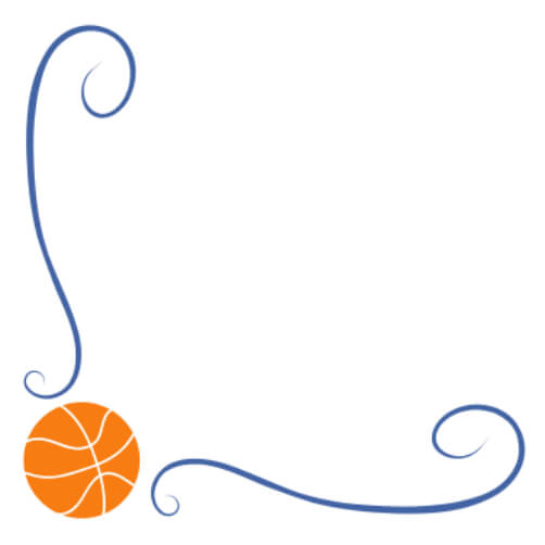 Download Stylized Basketball Design Borders & Corners Online - Creative ...