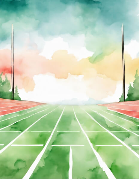 Download Watercolor Running Track with Colorful Sky Backgrounds Online ...