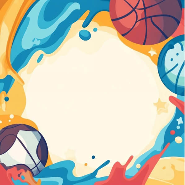Descarga Fondo Deportivo Colorido con Balones de Baloncesto Fondos En ...