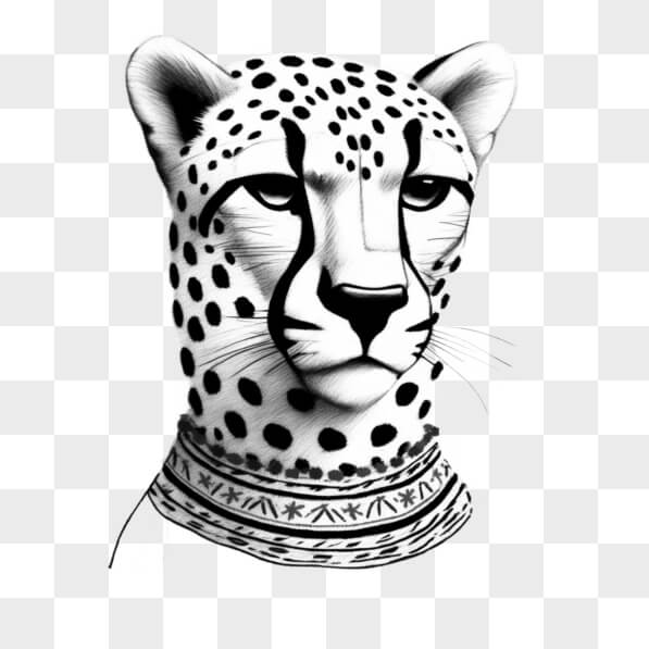 Download Stylized Cheetah Head Sketches Online - Creative Fabrica