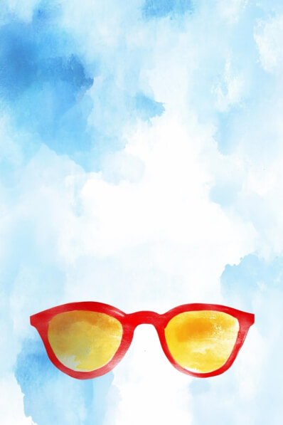 Download Red Sunglasses against Blue Watercolor Background Backgrounds ...