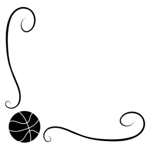 Download Stylized Basketball Design Borders & Corners Online - Creative ...