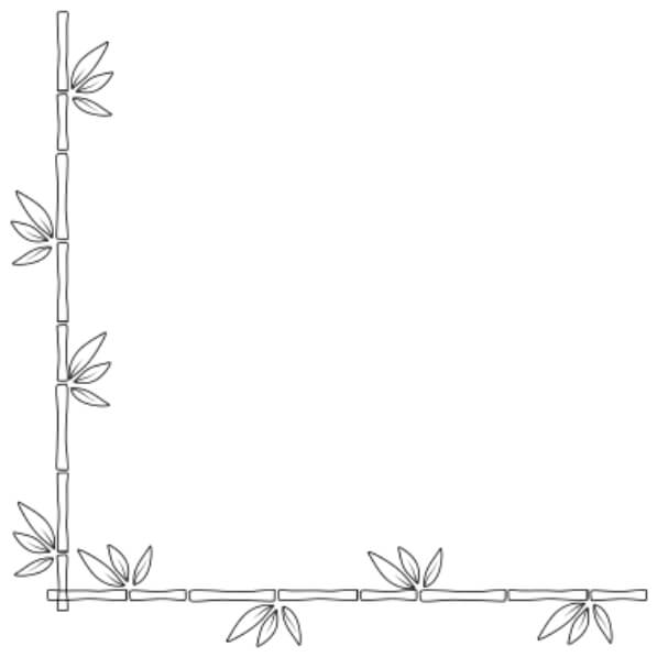 Download Bamboo Corner Design Borders & Corners Online - Creative Fabrica
