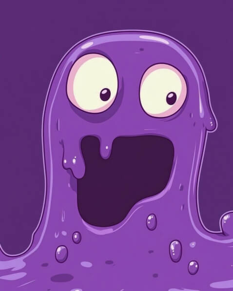 Download Cartoonish Purple Blob with Expressive Features Backgrounds ...