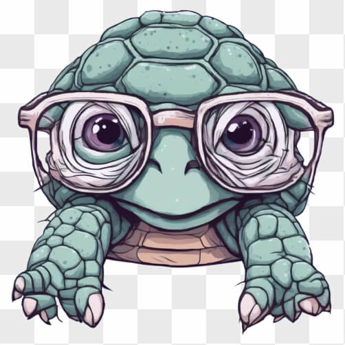 Turtle With Glasses Cartoon Images - Free Download on Creative Fabrica