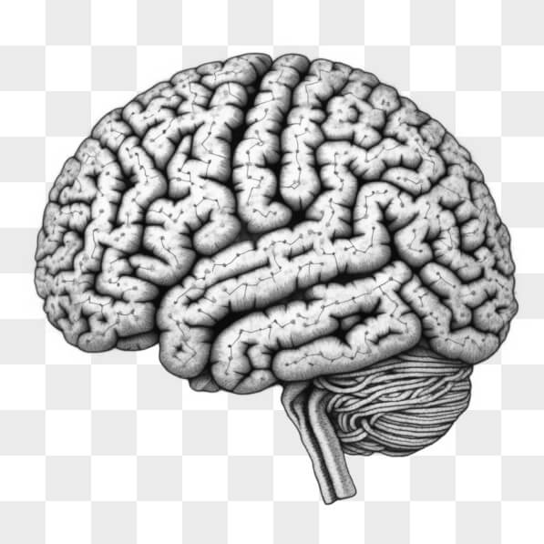 Download Detailed Illustration of a Human Brain Sketches Online ...