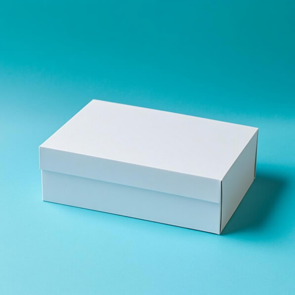 Descarga Caja Blanca Minimalista sobre Fondo Turquesa Mockups En Línea ...